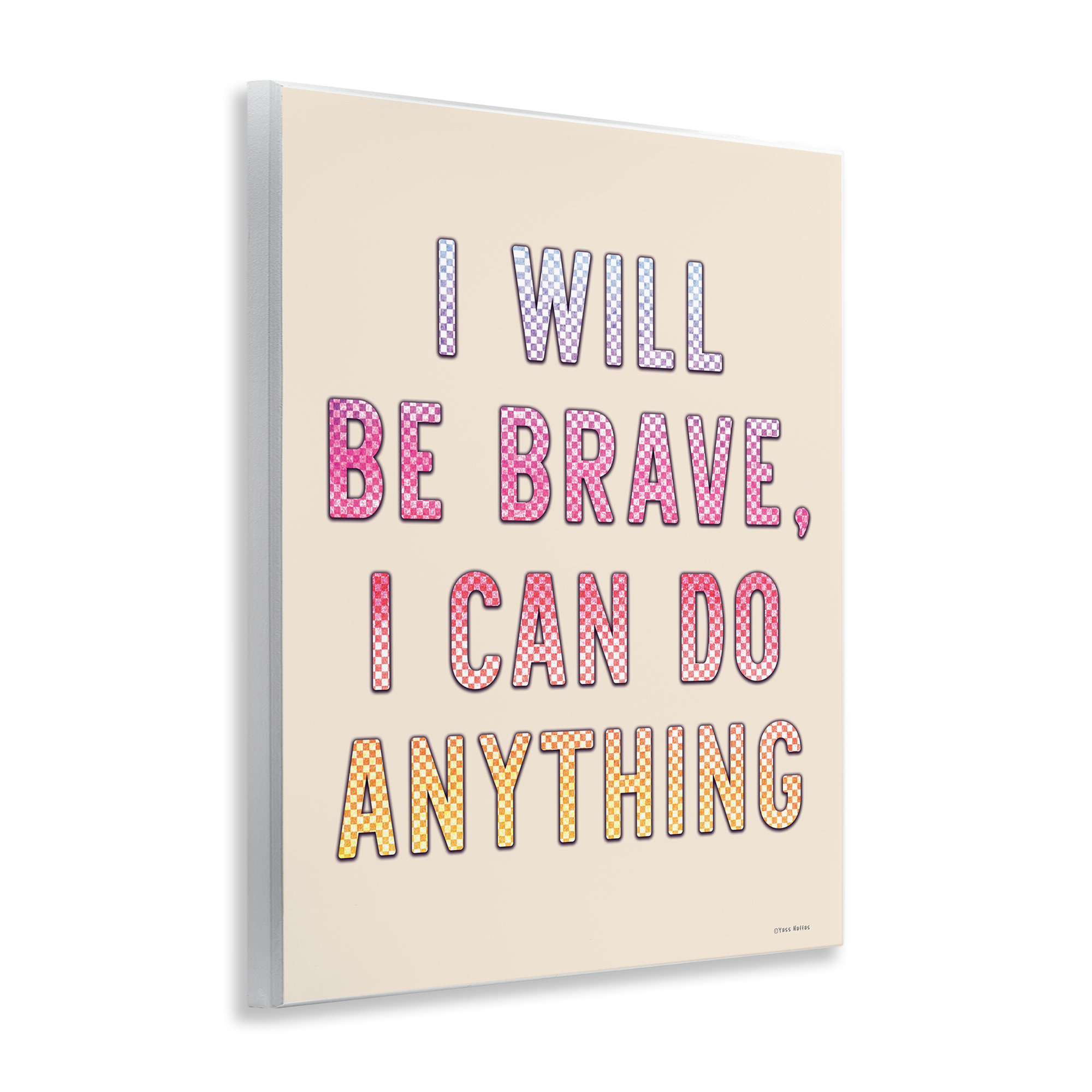 Stupell Industries Brave & Can Do Anything Wall Plaque Art by Yass ...