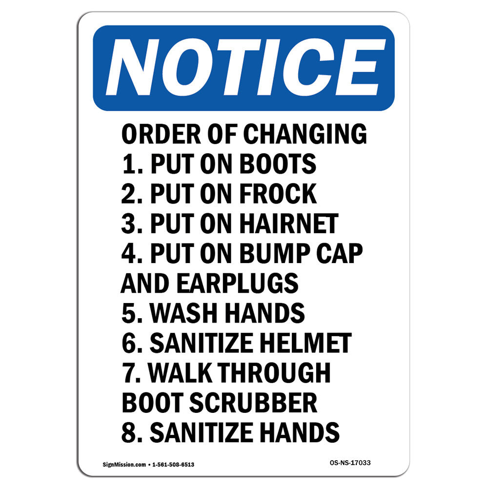 SignMission Order of Changing 1. Put on Boots Sign | Wayfair