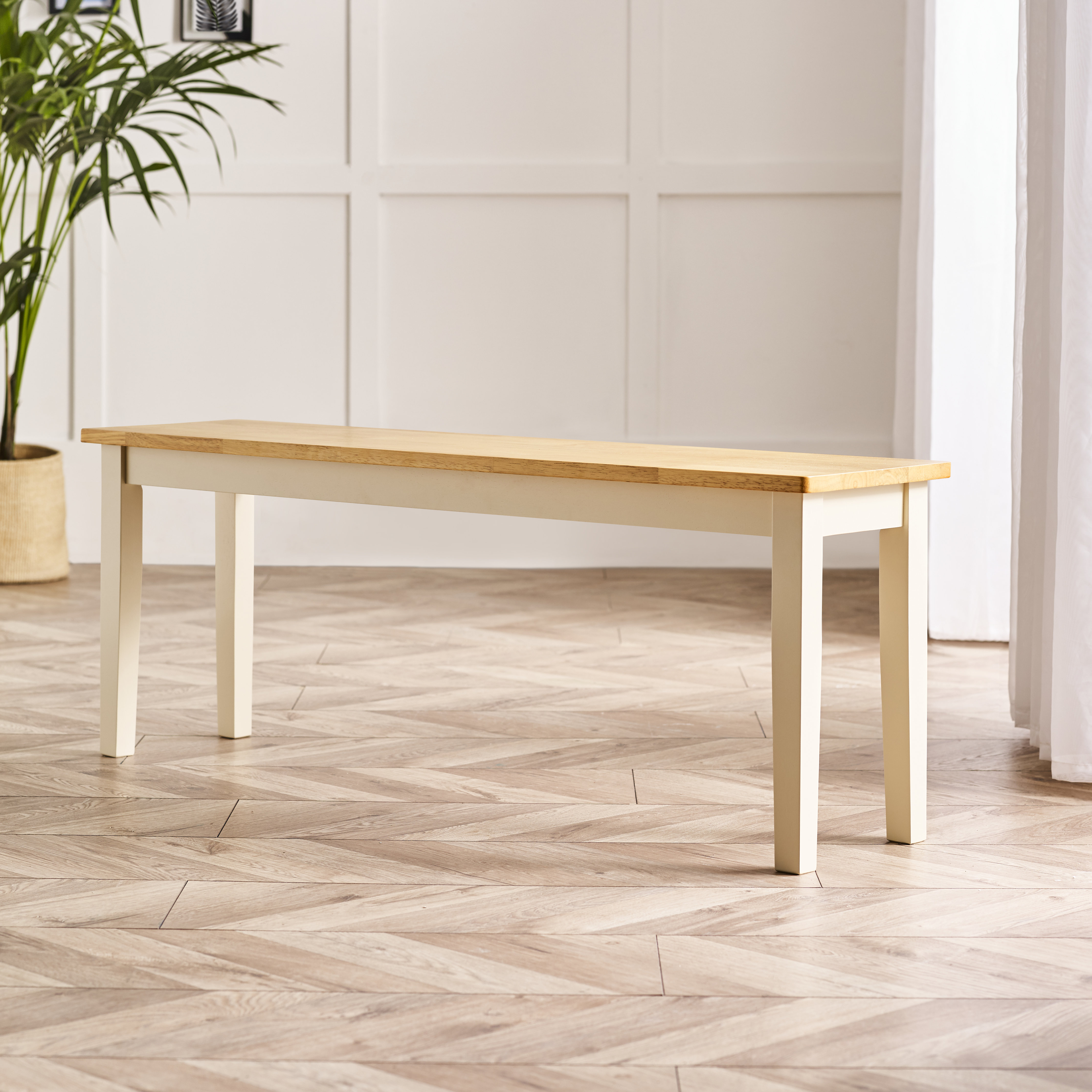 East Urban Home Alcazar Solid Wood Dining Bench - Traditional Rustic ...