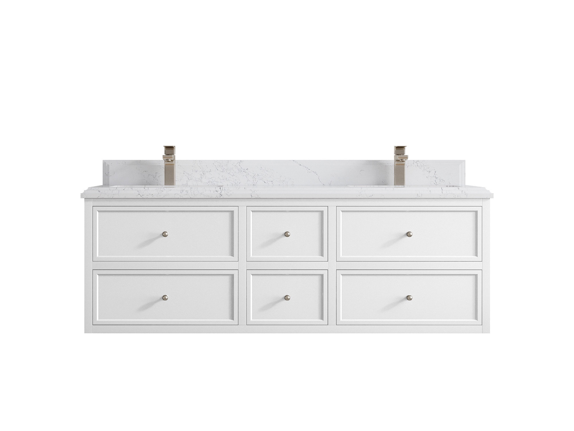 Willow Collections Roswell Floating 60'' Double Bathroom Vanity with ...