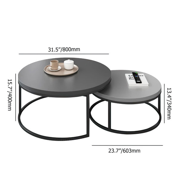 Latitude Run® Landry 31.5" Nestable Round Coffee Table & Reviews ...