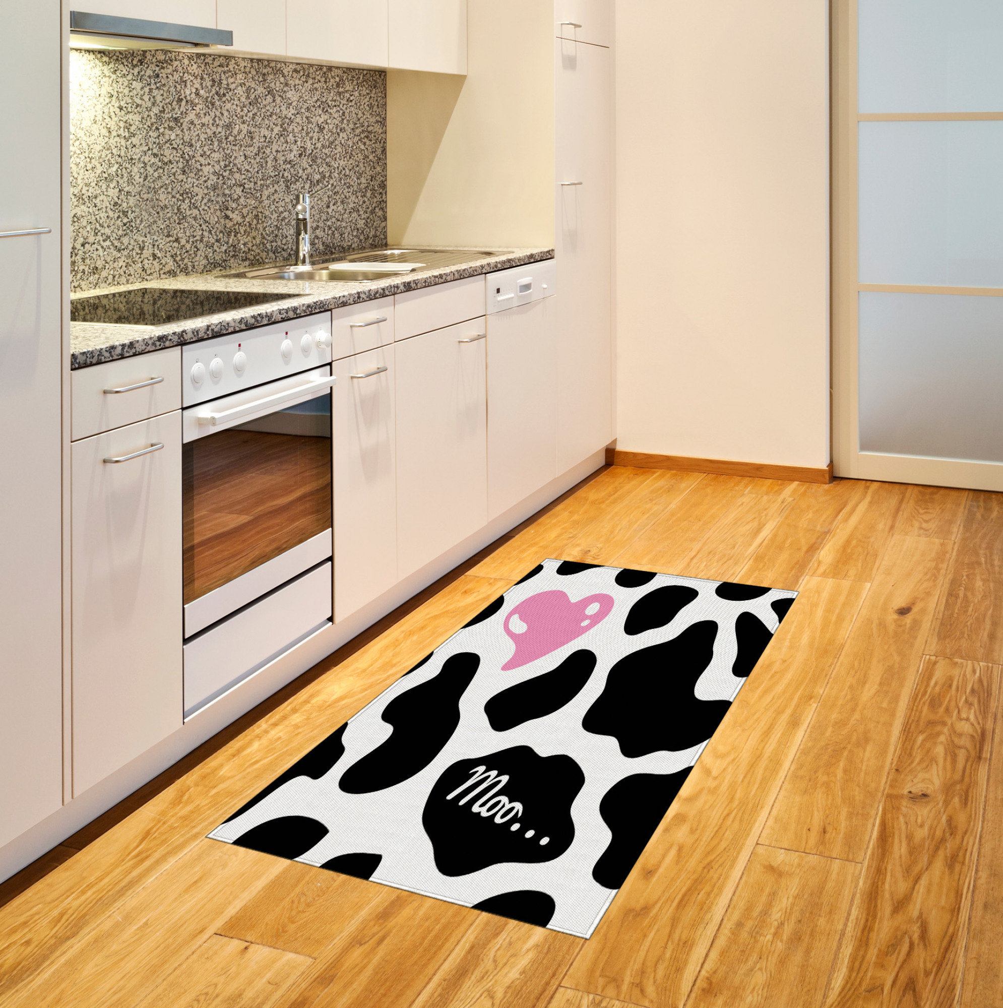 East Urban Home Cow Print High Density Long Fiber Poly Threads ...