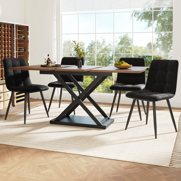 George Oliver Extendable Dining Table with 4 Dining Chairs | Wayfair.ie
