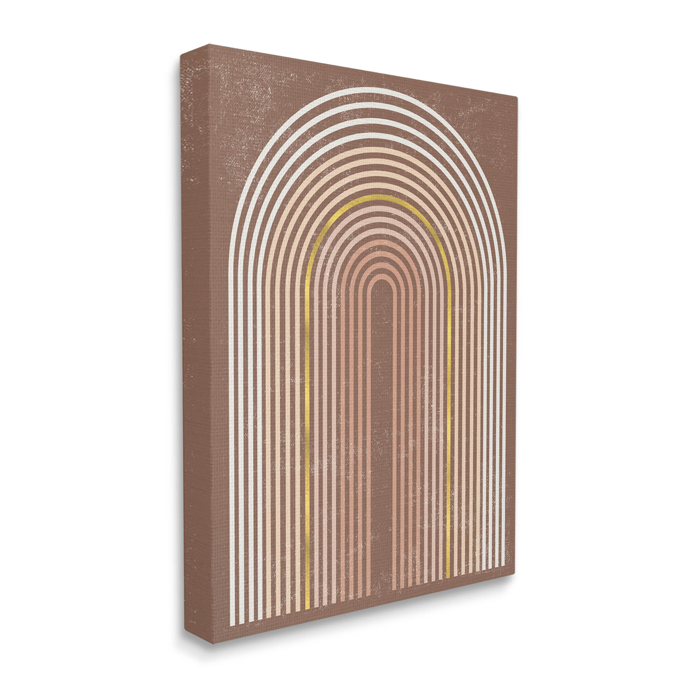 Stupell Industries Abstract Rainbow Stripes Arch Canvas Wall Art By ...