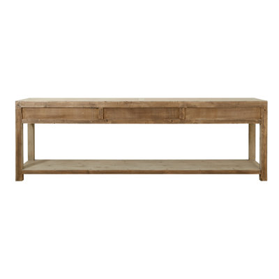 Lily's Living 110" W Rectangle Weathered Natural Wood Indoor Vintage ...