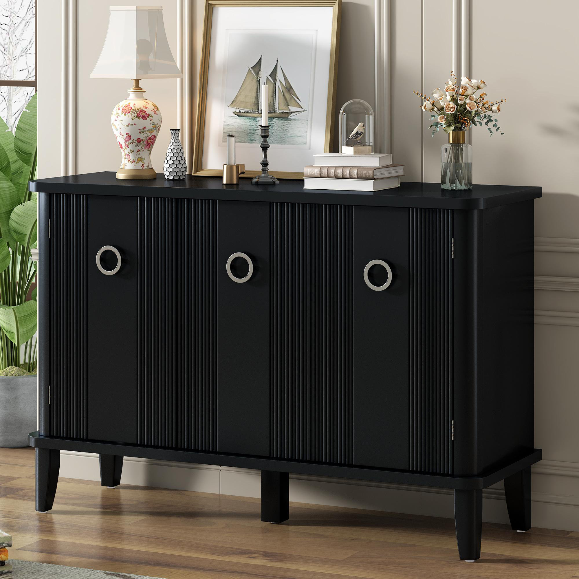Latitude Run® Simple and atmospheric solid wood veneer sideboard | Wayfair