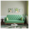 George Oliver Green Loveseat Sofa With Tulip Pattern Modern Upholstered ...