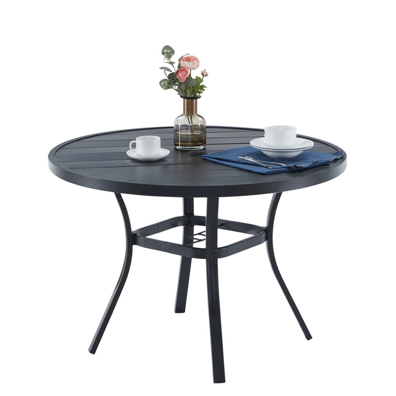 Red Barrel Studio® Malnar Powder Coated Steel Dining Table & Reviews ...