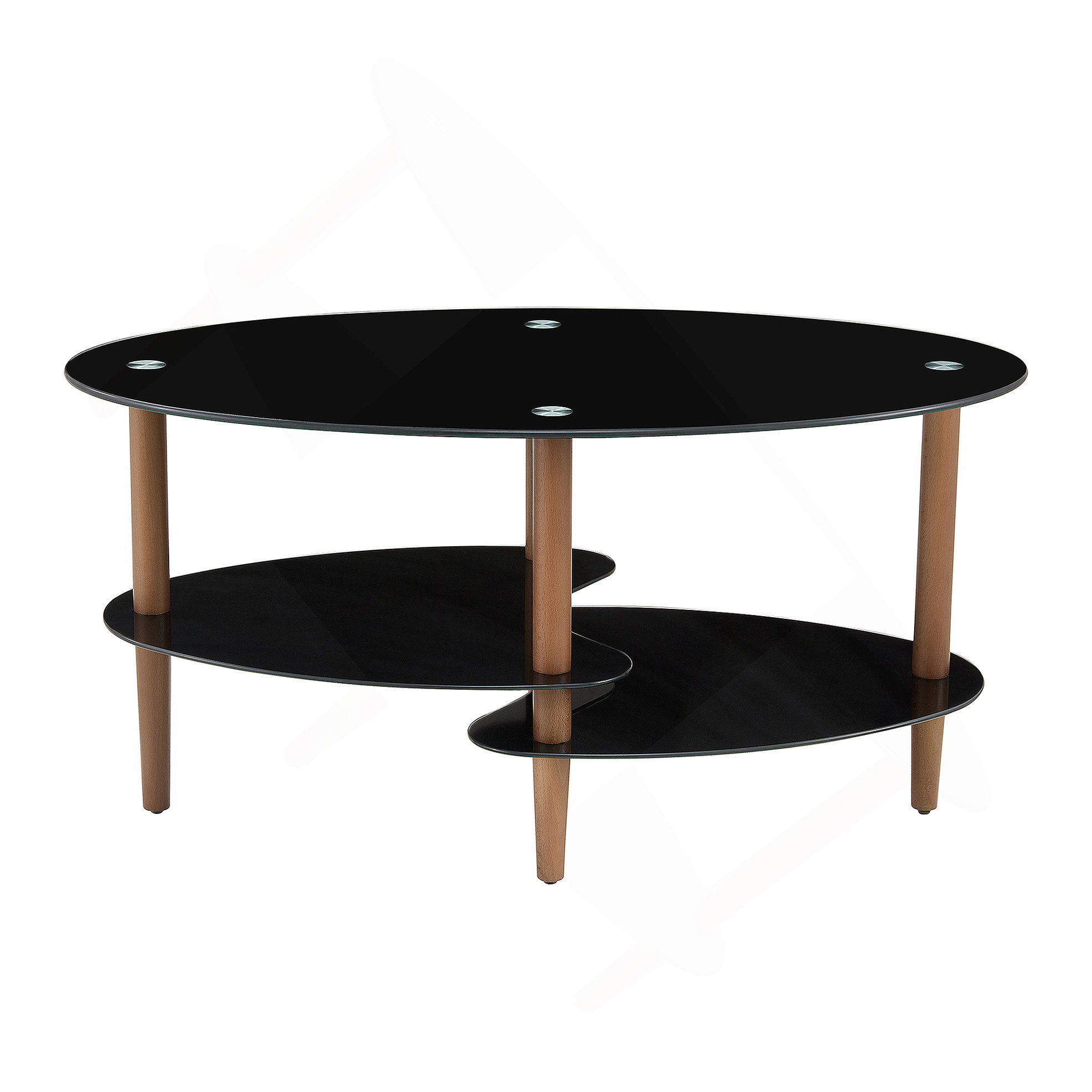 GRILLO HOME Transparent Oval Glass Coffee Table | Wayfair