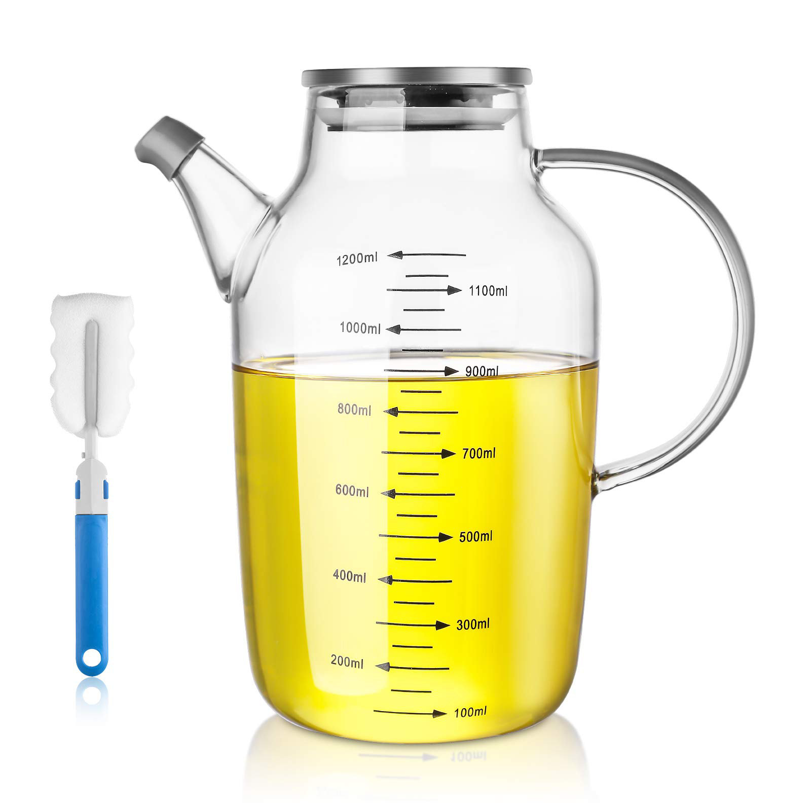 ELEMENTARY ENTERPRISE LLC Large Glass Cooking Oil Bottles Oil And Vinegar Dispenser For Kitchen ...