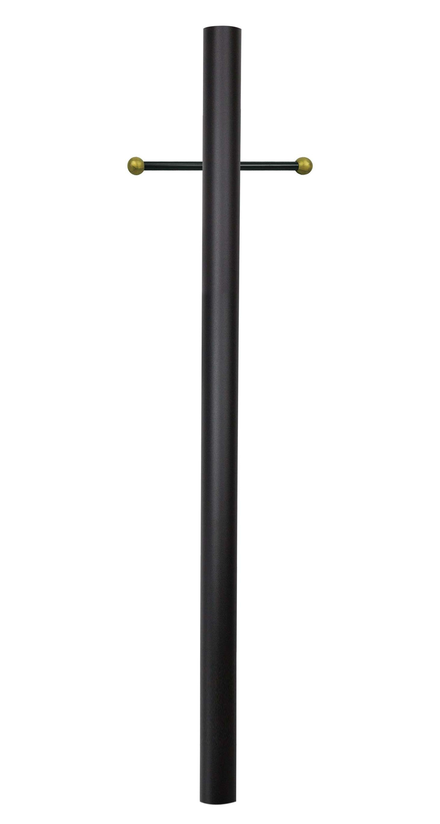 Solus 7, 8, or 10 ft. Direct Burial Hardwired Lamp Post with Decorative ...