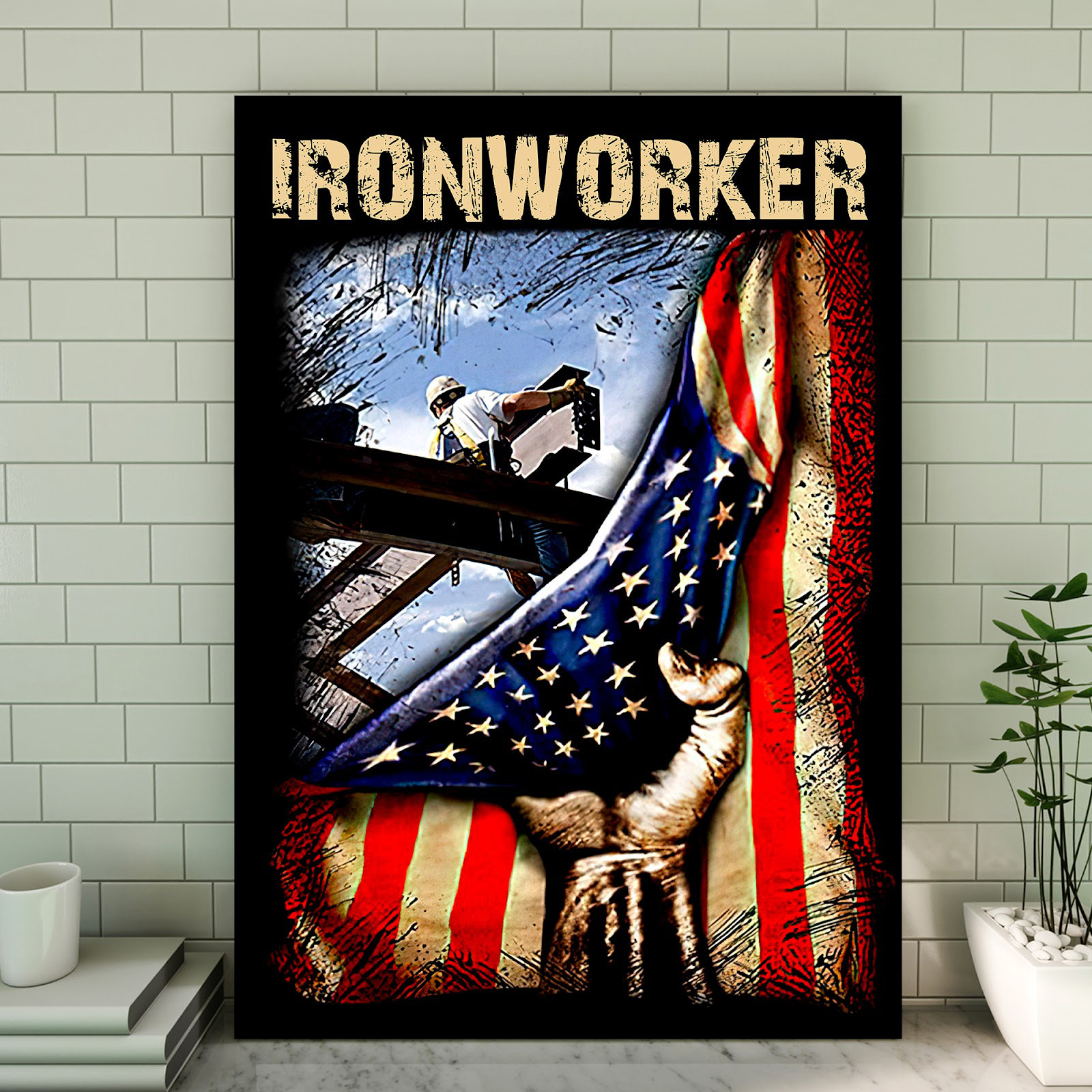 Trinx American Ironworker Gallery Wrapped Canvas - For Job Illustration ...