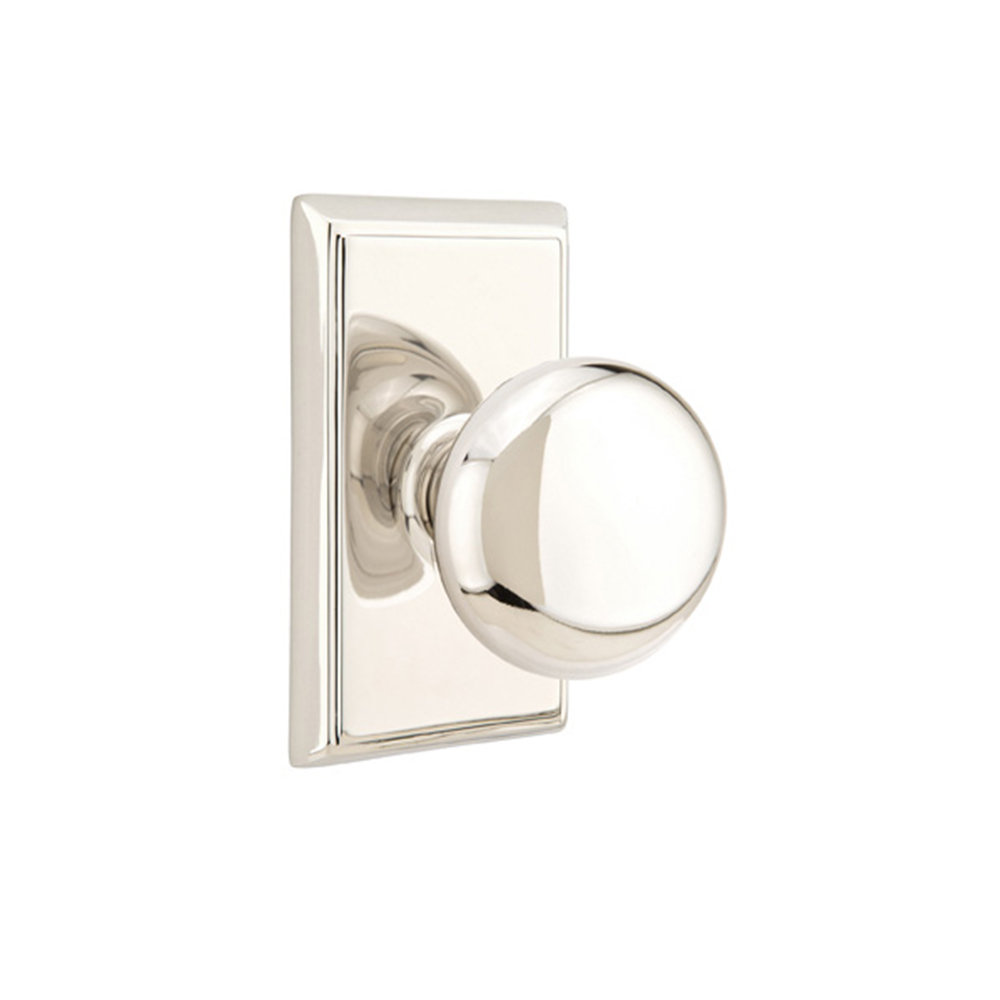 Emtek Privacy Knobset w/ Rectangular Rosette and Providence Knob ...