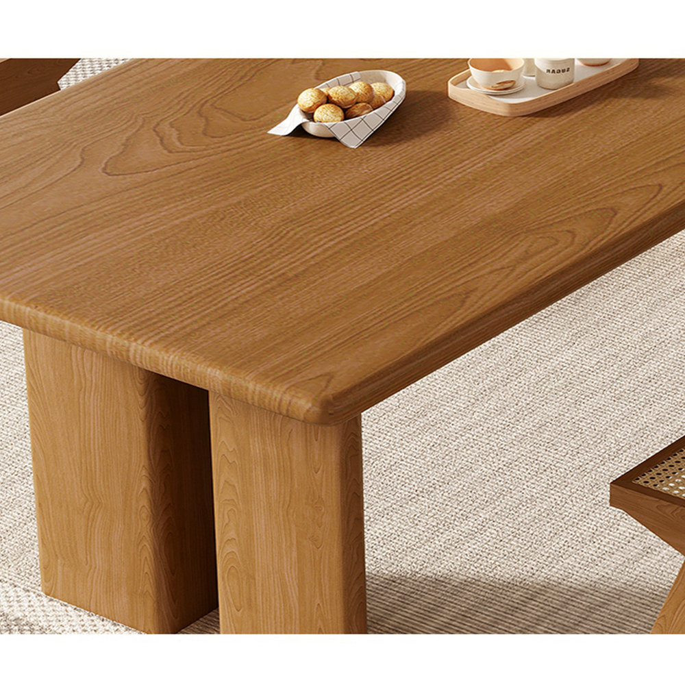 Brishher Japanese solid wood rectangular dining table set | Wayfair