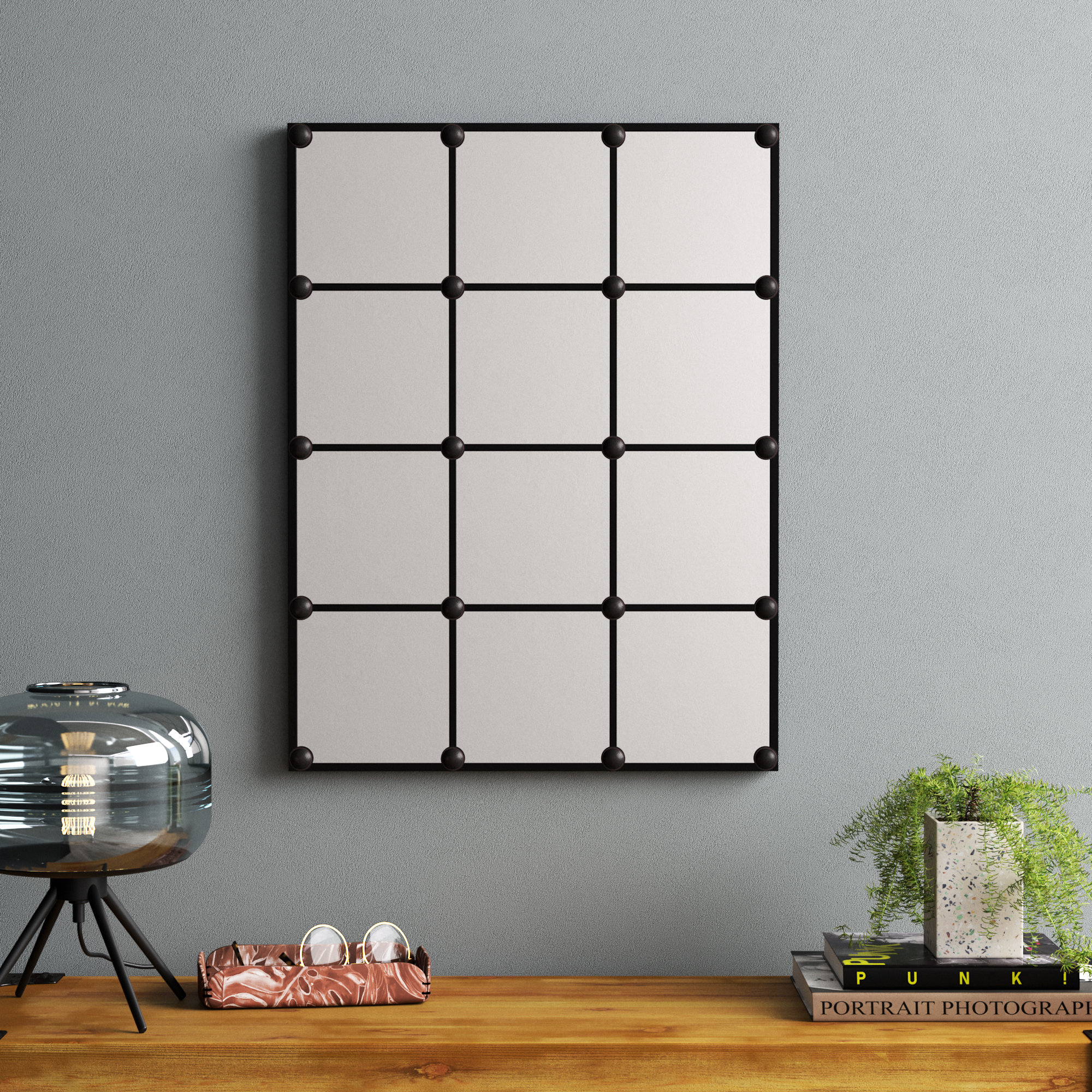 Trent Austin Design® Oswaldo Metal Flat Wall Mirror & Reviews | Wayfair