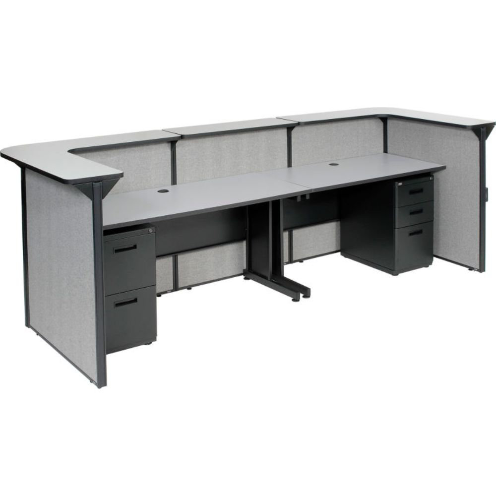 Inbox Zero Nataline U-Shaped Reception Station, 124"W X 44"D X 44"H ...