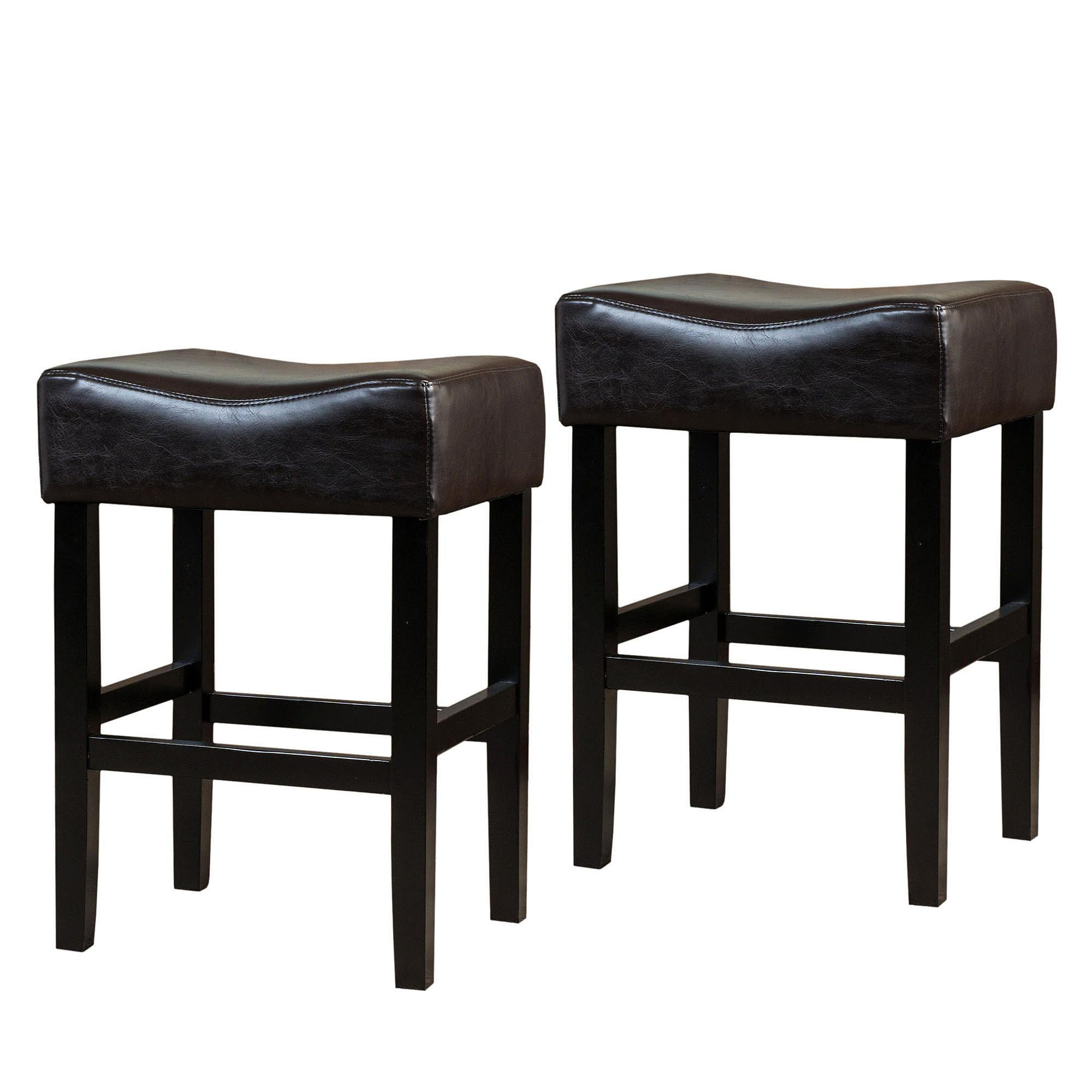 One Allium Way® 26" Backless Counter Stools, 2-Pcs Set, Brown | Wayfair