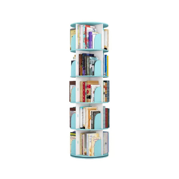 Latitude Run® 360° Rotating Stackable Shelves Bookshelf Organizer ...