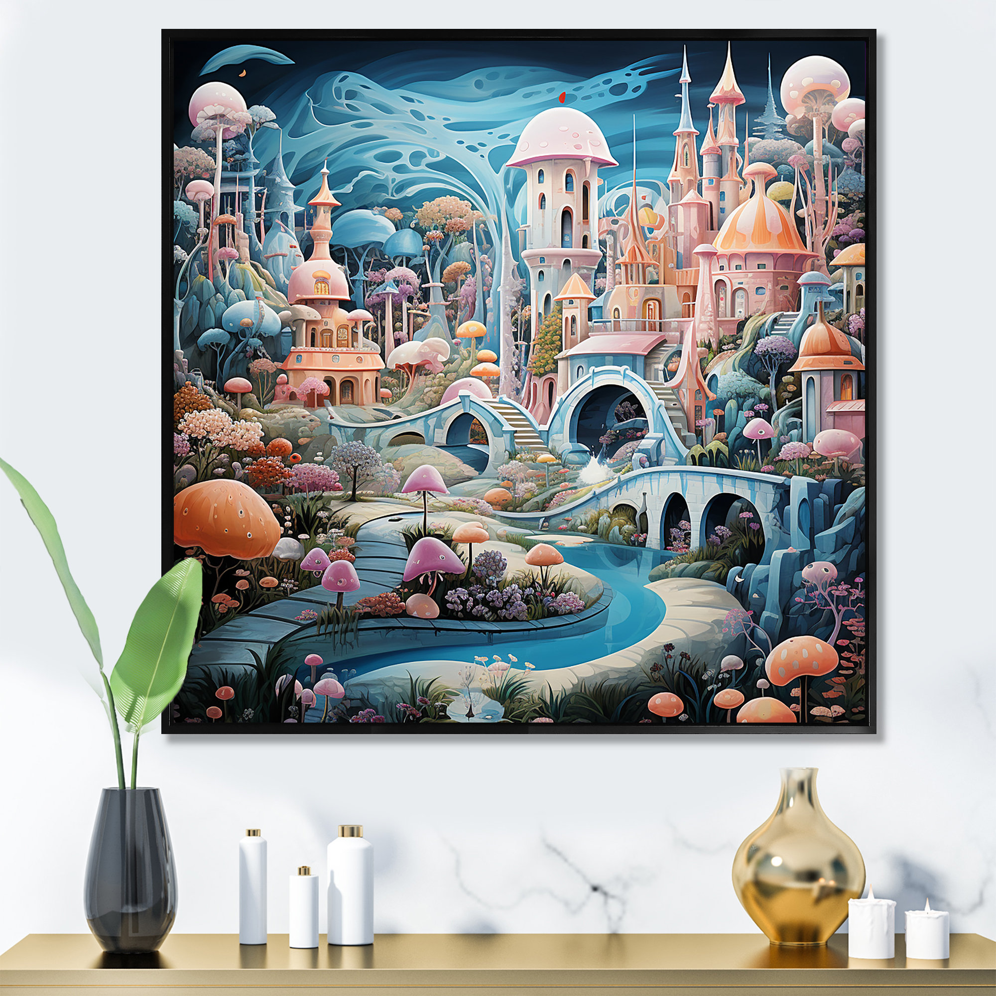Charlton Home® Imaginary Realm City Fantasy II - City Fantasy Wall Art ...