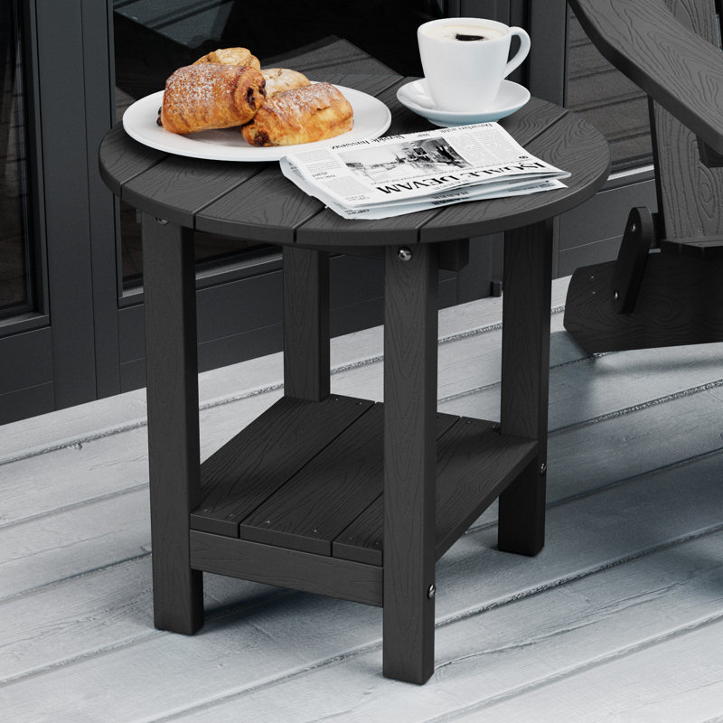 Beachcrest Home™ Harada 18 Inch Round Outdoor Side Table Adirondack ...