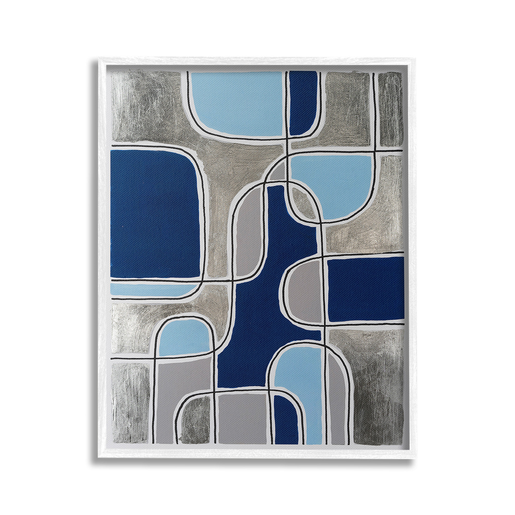 Wrought Studio™ " Blue Asymmetrical Pattern Single Picture Frame " by ...