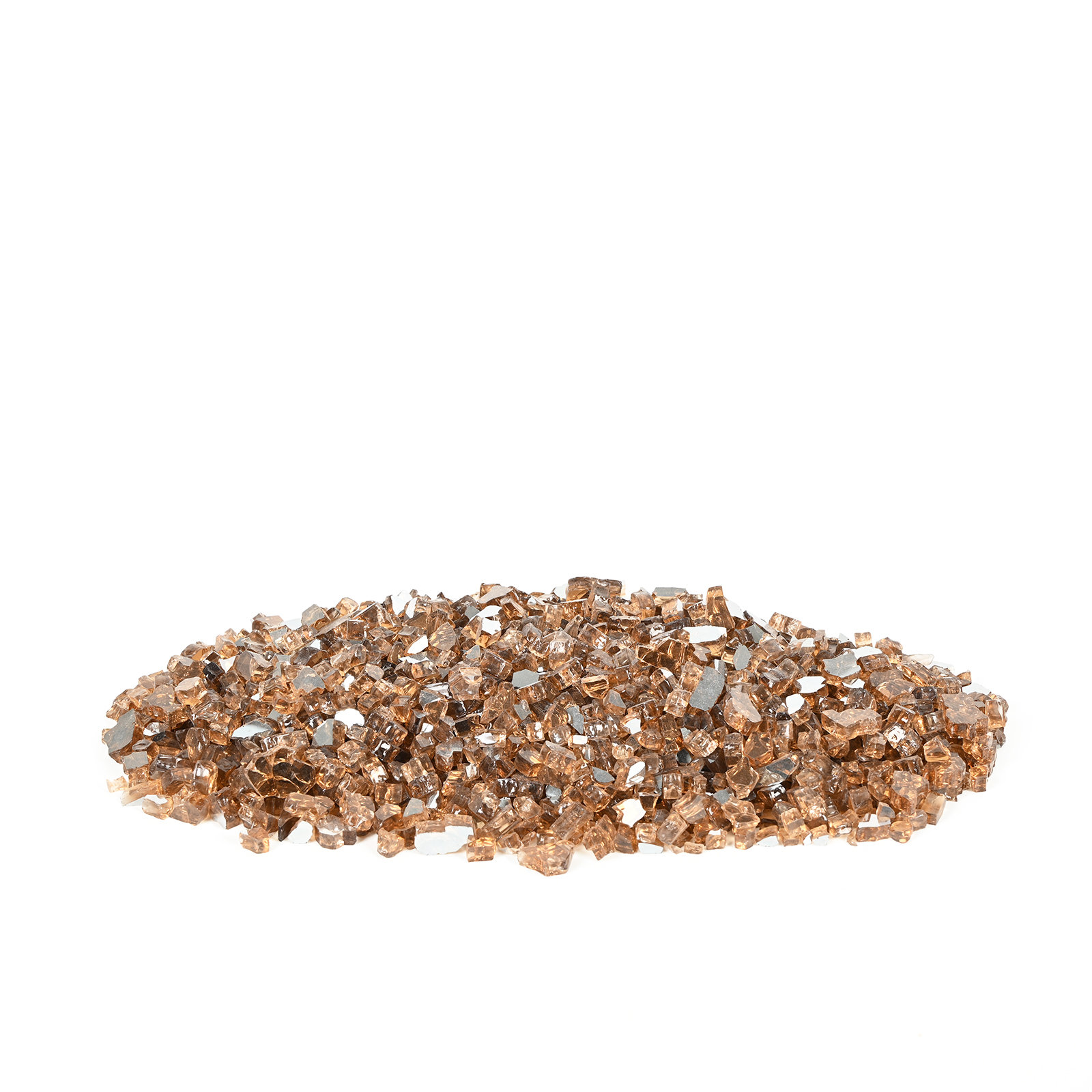 yatemate 1/4 In. 10 Lbs. Copper Reflective Tempered Fire Glass | Wayfair