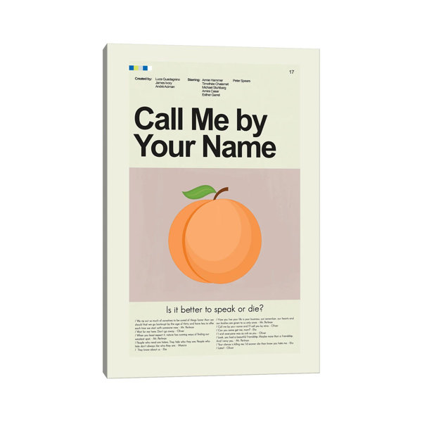 Happy Larry Call Me by Your Name by Erin Hagerman - Wrapped Canvas Art ...