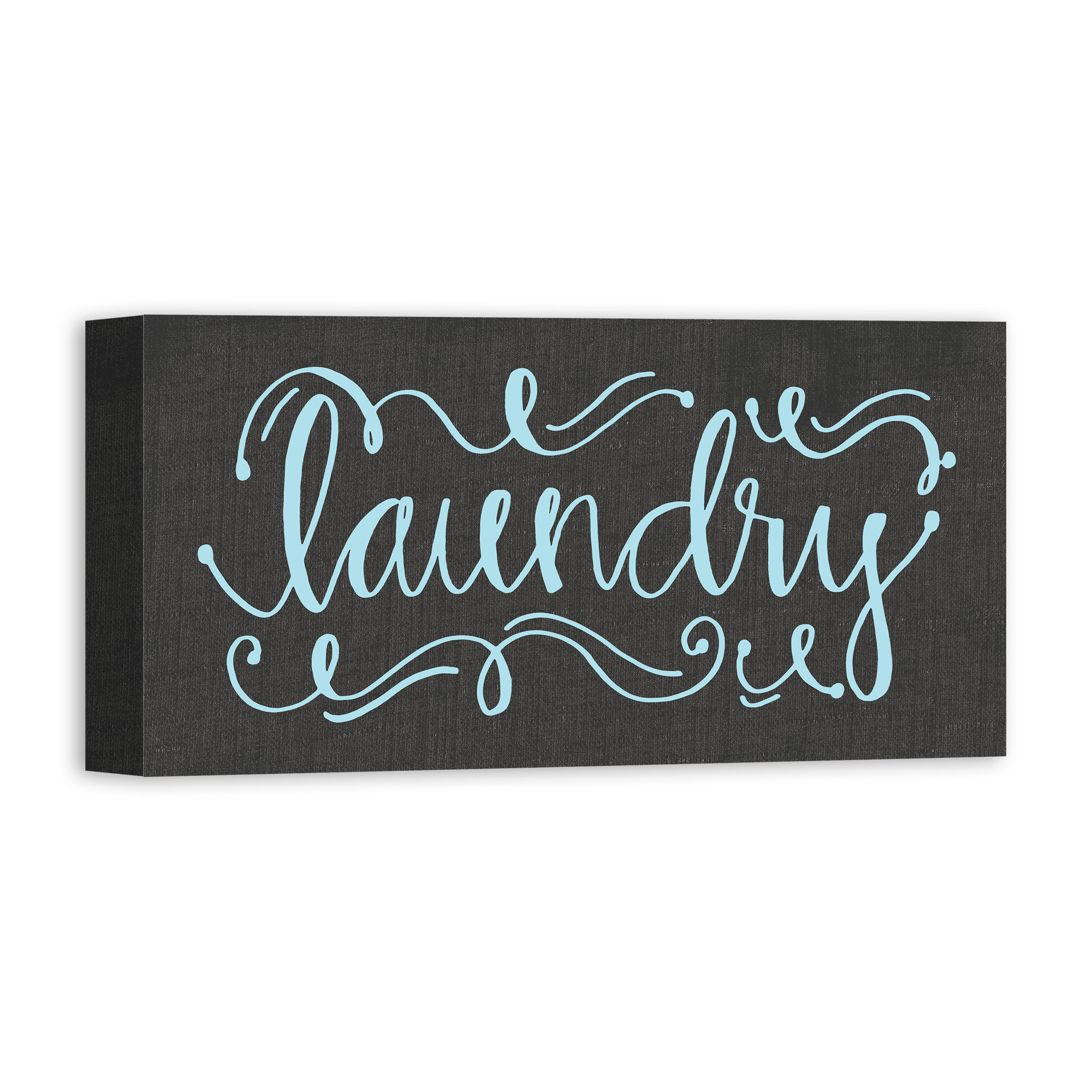 Winston Porter Calligraphy Style Laundry - Textual Art Print on Canvas ...