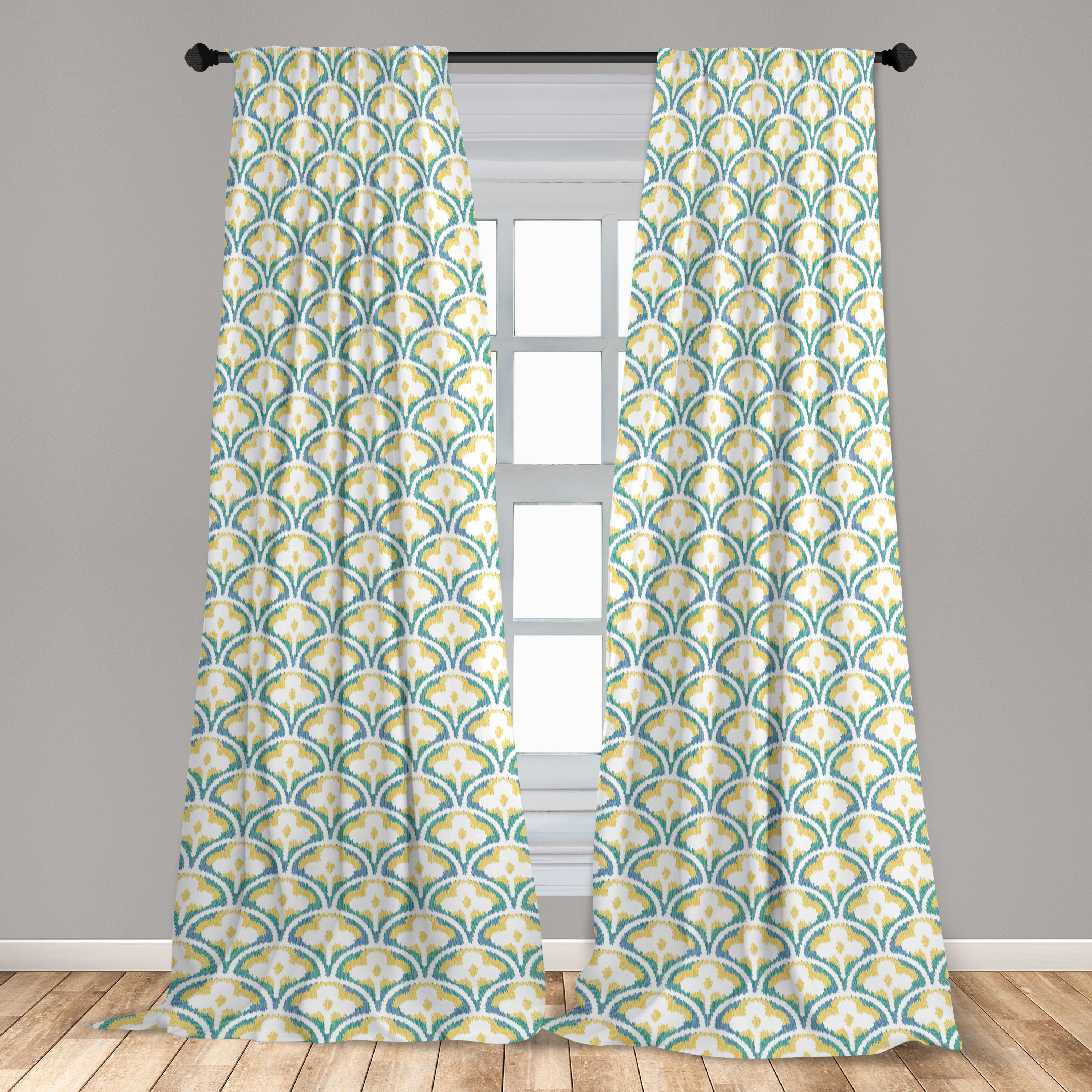 East Urban Home Dartington East Urban Home Ethnic Curtains Ikat Pattern ...