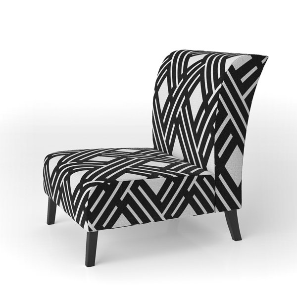 East Urban Home Monochrome Geometric Pattern II - Mid-Century ...