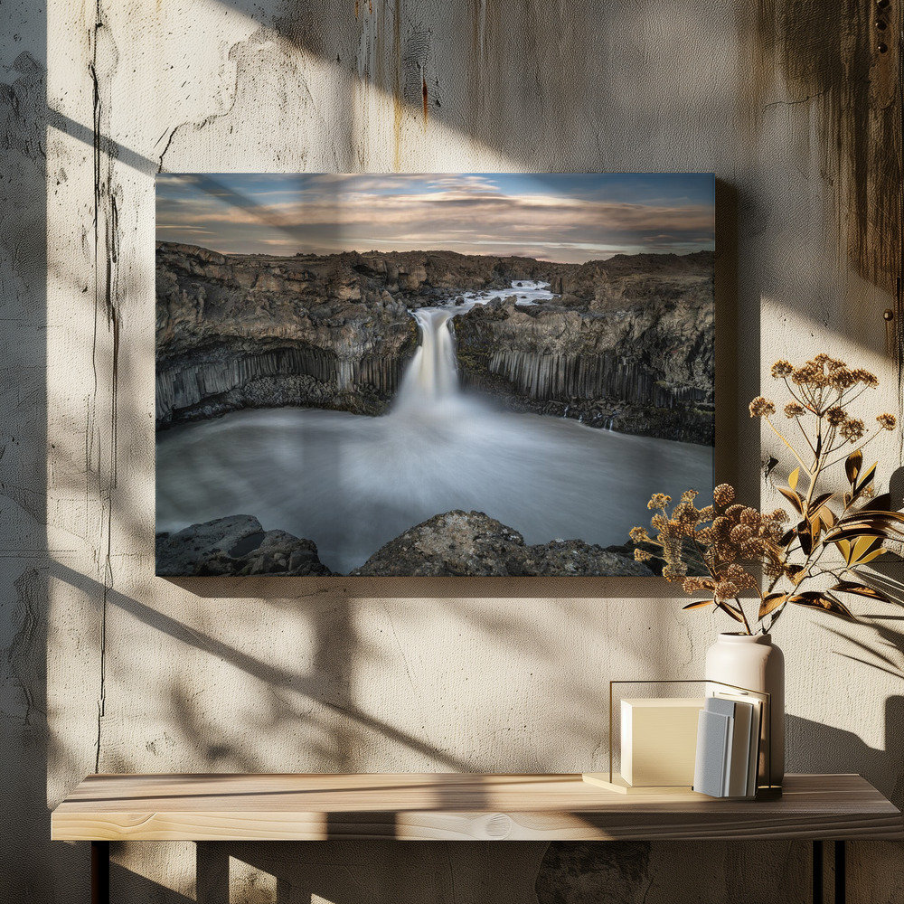 Union Rustic Aldeyjarfoss Waterfall North Iceland Canvas Print ...