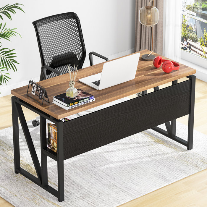 Latitude Run® Lympsham 2 - Piece Home Office Executive Desk and Lateral ...