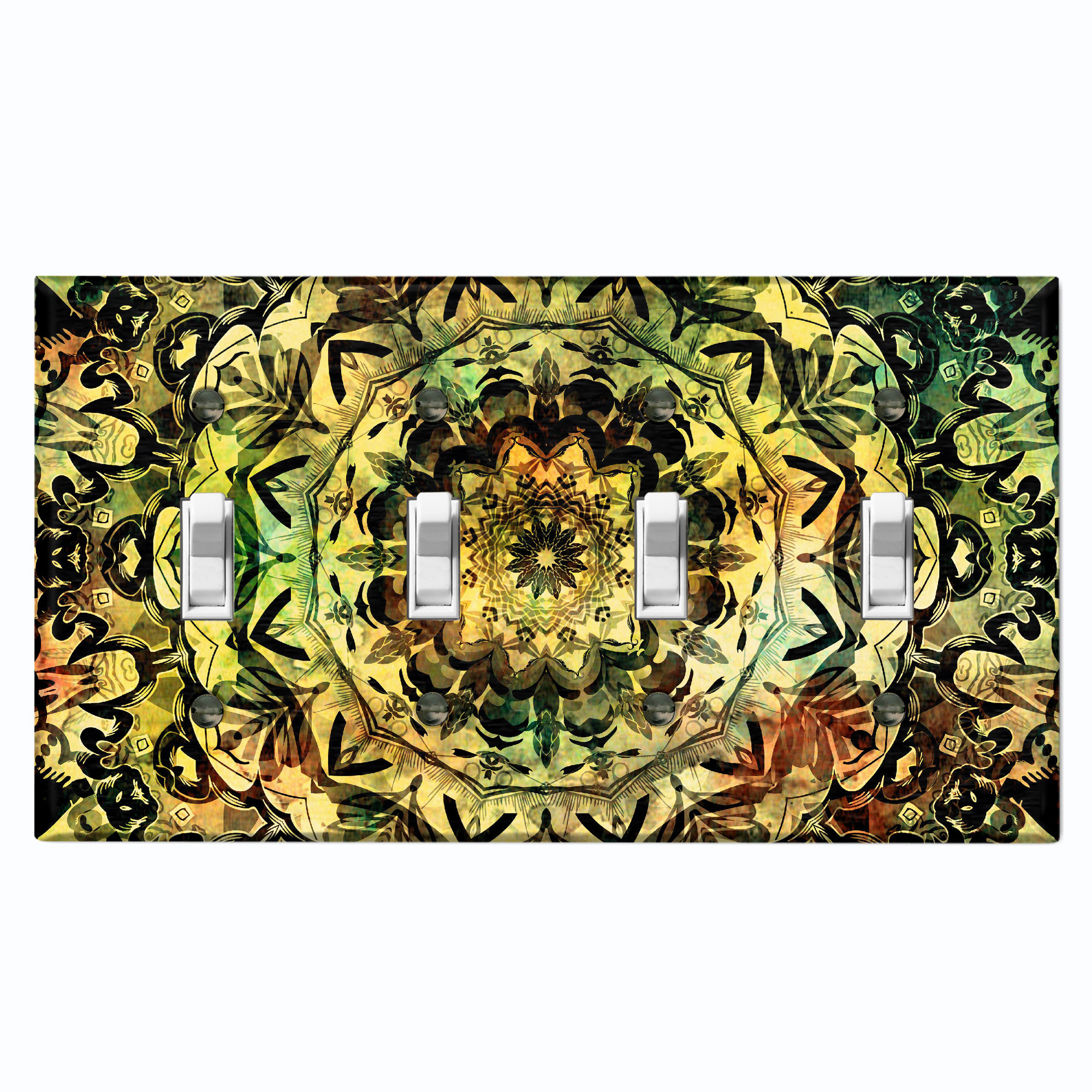 WorldAcc Religious Themed 4 - Gang Toggle Light Switch Standard Wall ...