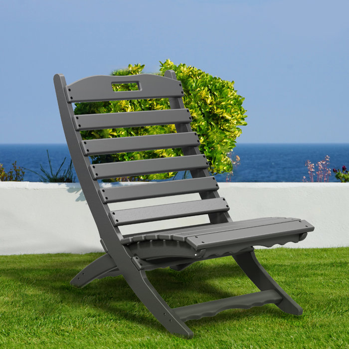 Highland Dunes Alexeya Plastic Folding Adirondack Chair & Reviews | Wayfair