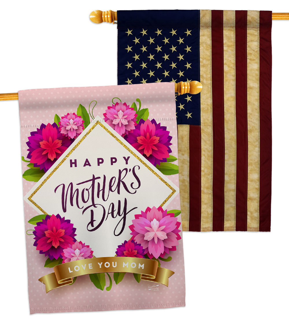 Angeleno Heritage Pink Mother Day House Flags Pack Mother's Family Yard ...