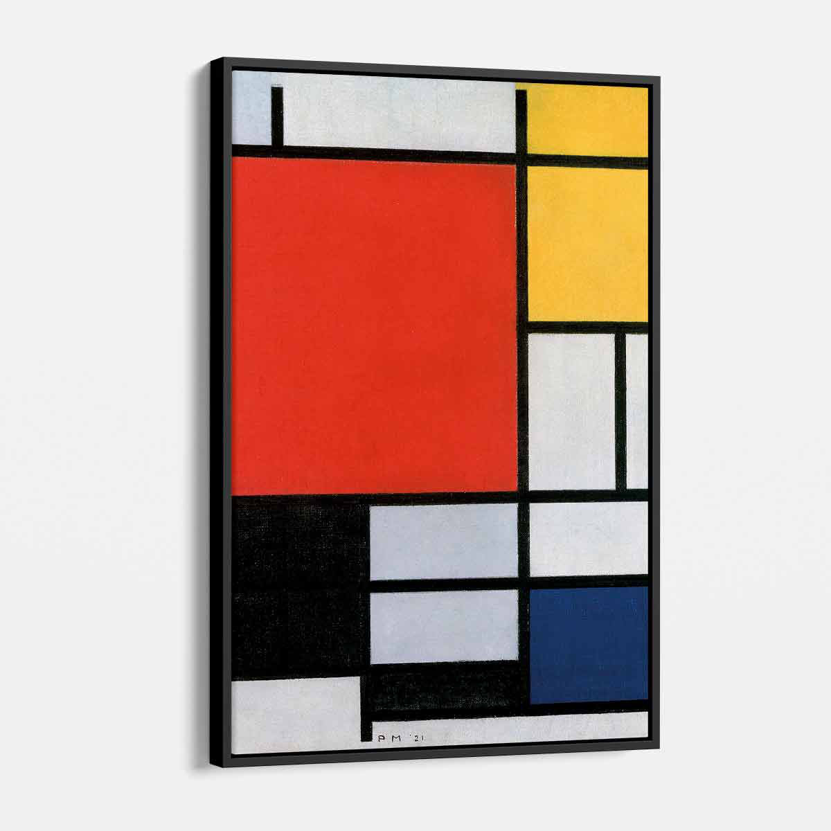 Ivy Bronx Freerich Red Mondrian Wall Art Canvas 4606 On Canvas by Piet ...