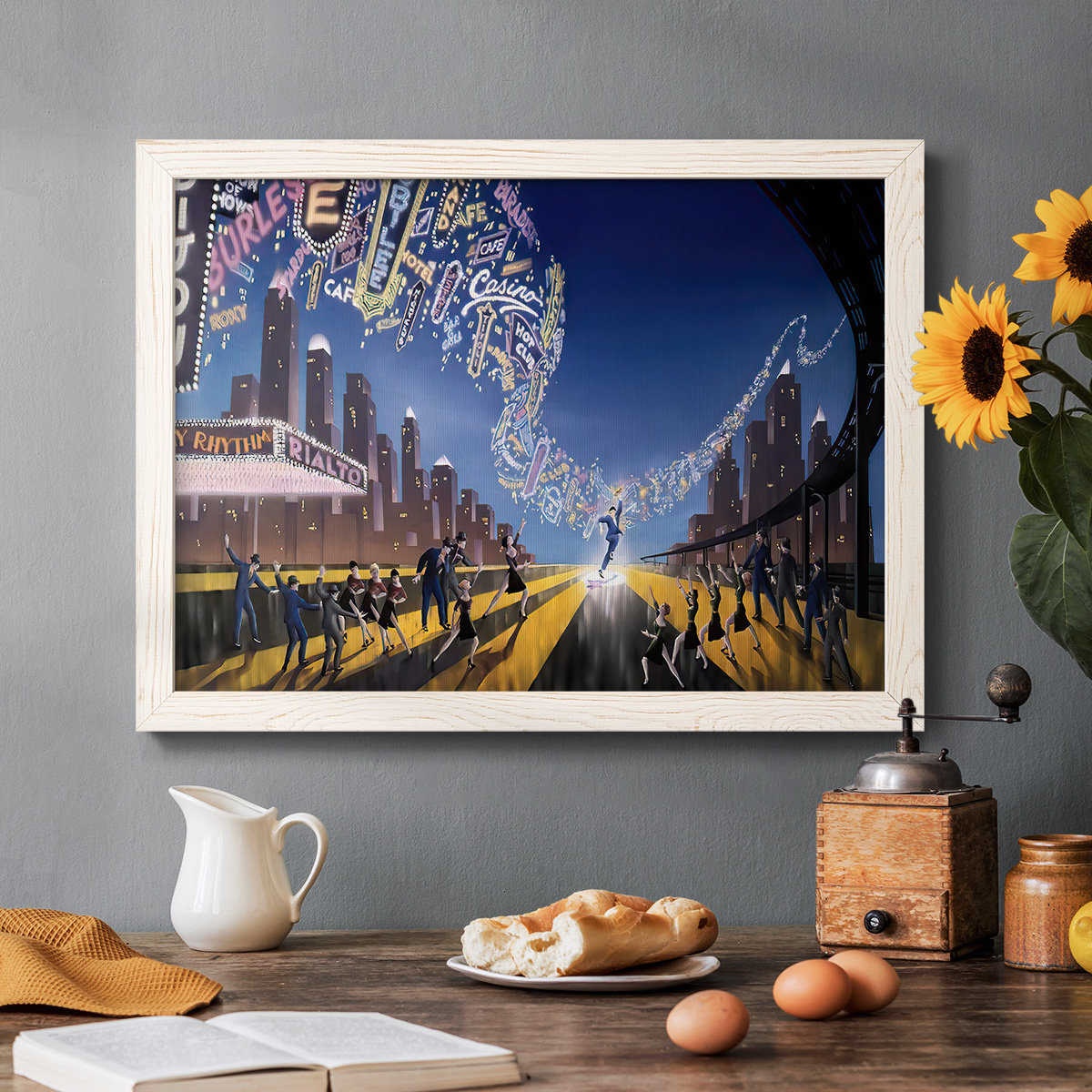 Winston Porter Neon Symphony by J Paul - Single Picture Frame Print on ...