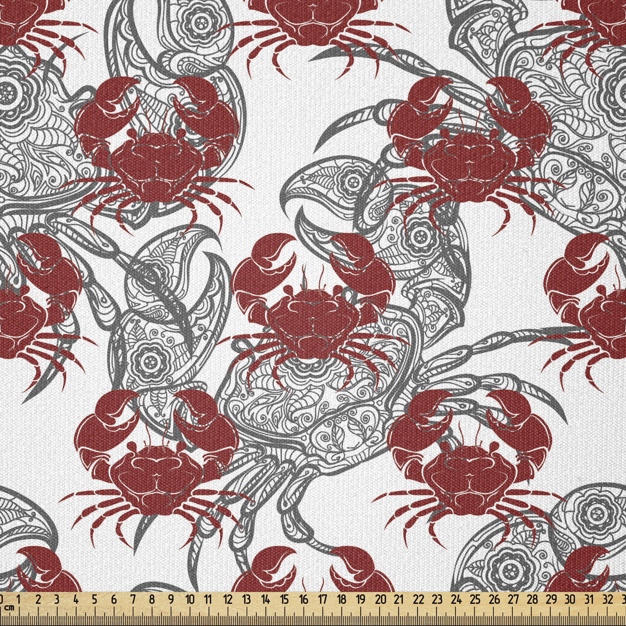 East Urban Home Crabs Fabric By The Yard, Sea Animals Theme ...