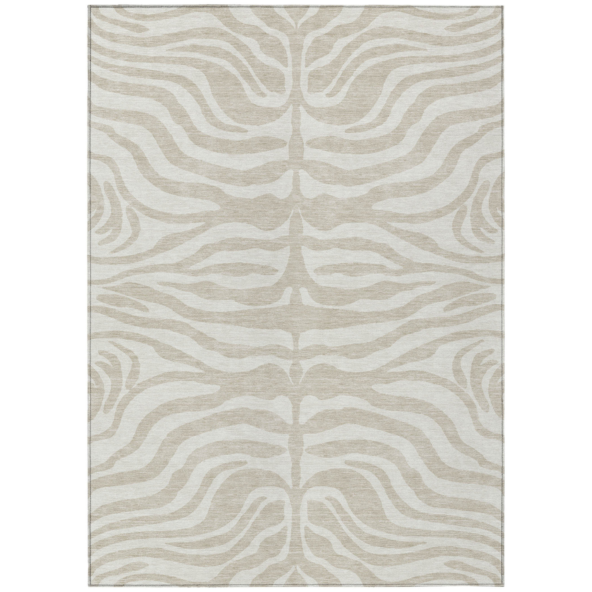 HomeRoots 9' X 12' Beige Animal Print Washable Indoor Outdoor Area Rug ...