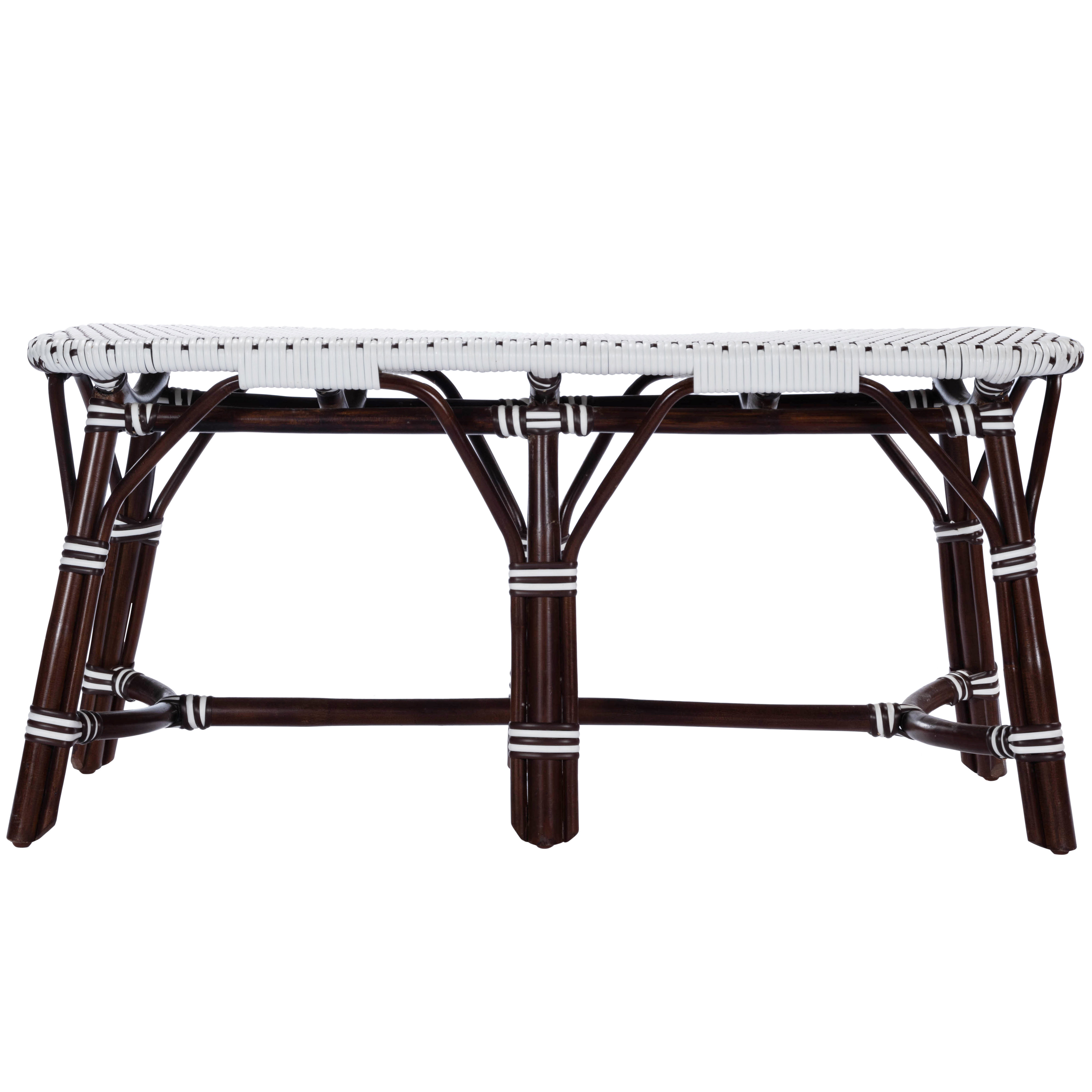 Butler Marcella Dark Brown Rattan Bench | Perigold