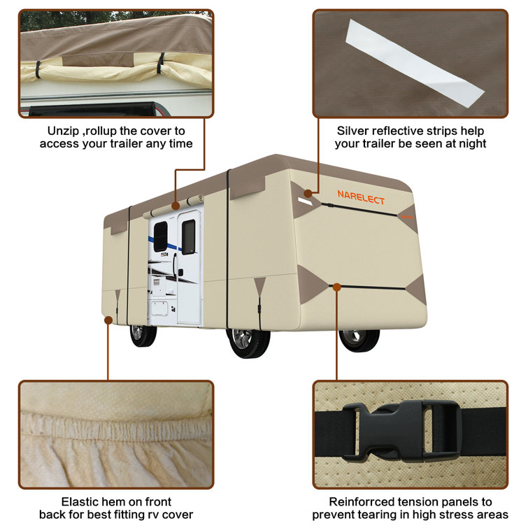 Narelect Upgraded Class A RV Cover,Extra-Thick Anti-UV 7 Layers Top ...