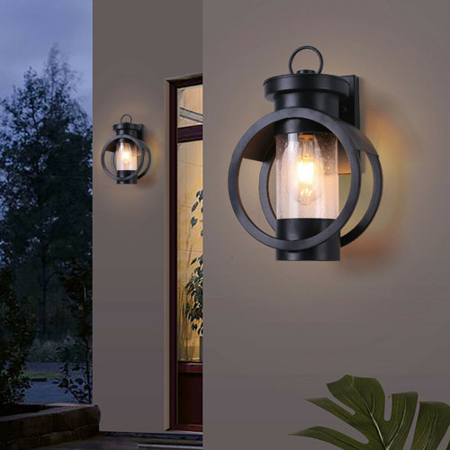 Black Outdoor Wall Lighting You'll Love | Wayfair