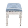 Beachcrest Home™ Aaryahi Coastal Carved Seashell 36” Upholstered Bench ...
