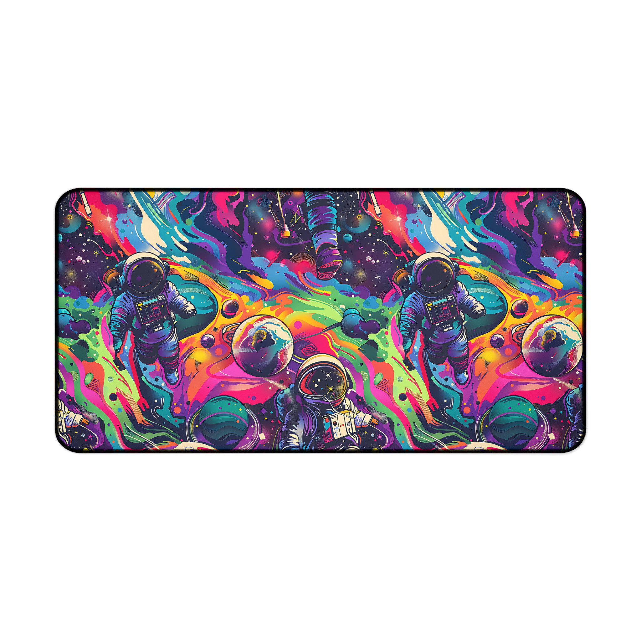 East Urban Home Psychedelic Astronaut Mouse Mat, Space Desk Mat ...