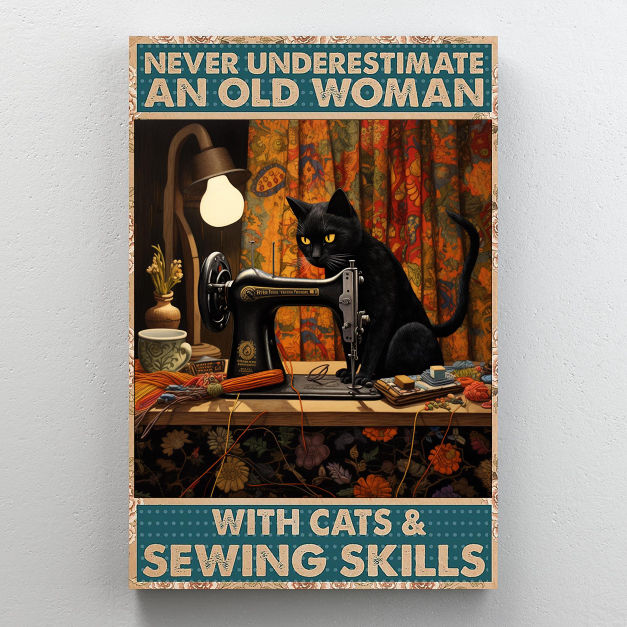 Trinx Cats And Sewing Skills - 1 Piece Rectangle Graphic " Cats And ...