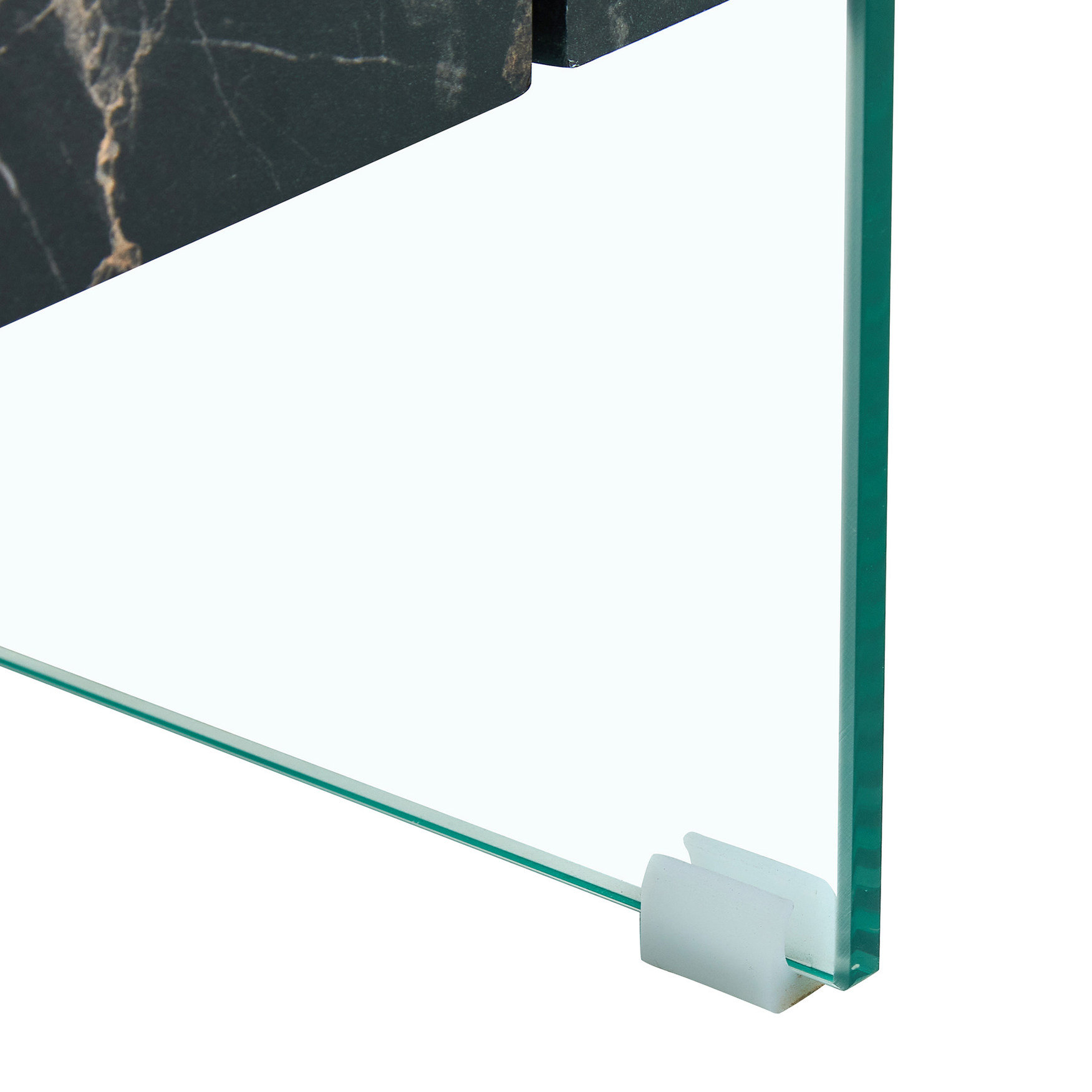 Wrought Studio™ 43.3" Coffee Table, Modern Style, Clear Glass Top ...