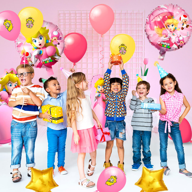 The Holiday Aisle® Princess Peach Balloon Party Decorations | Wayfair