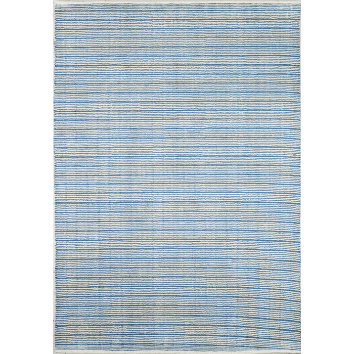 Rosecliff Heights Fuller Handmade Hand Loomed Wool Ivory/Azure Rug ...