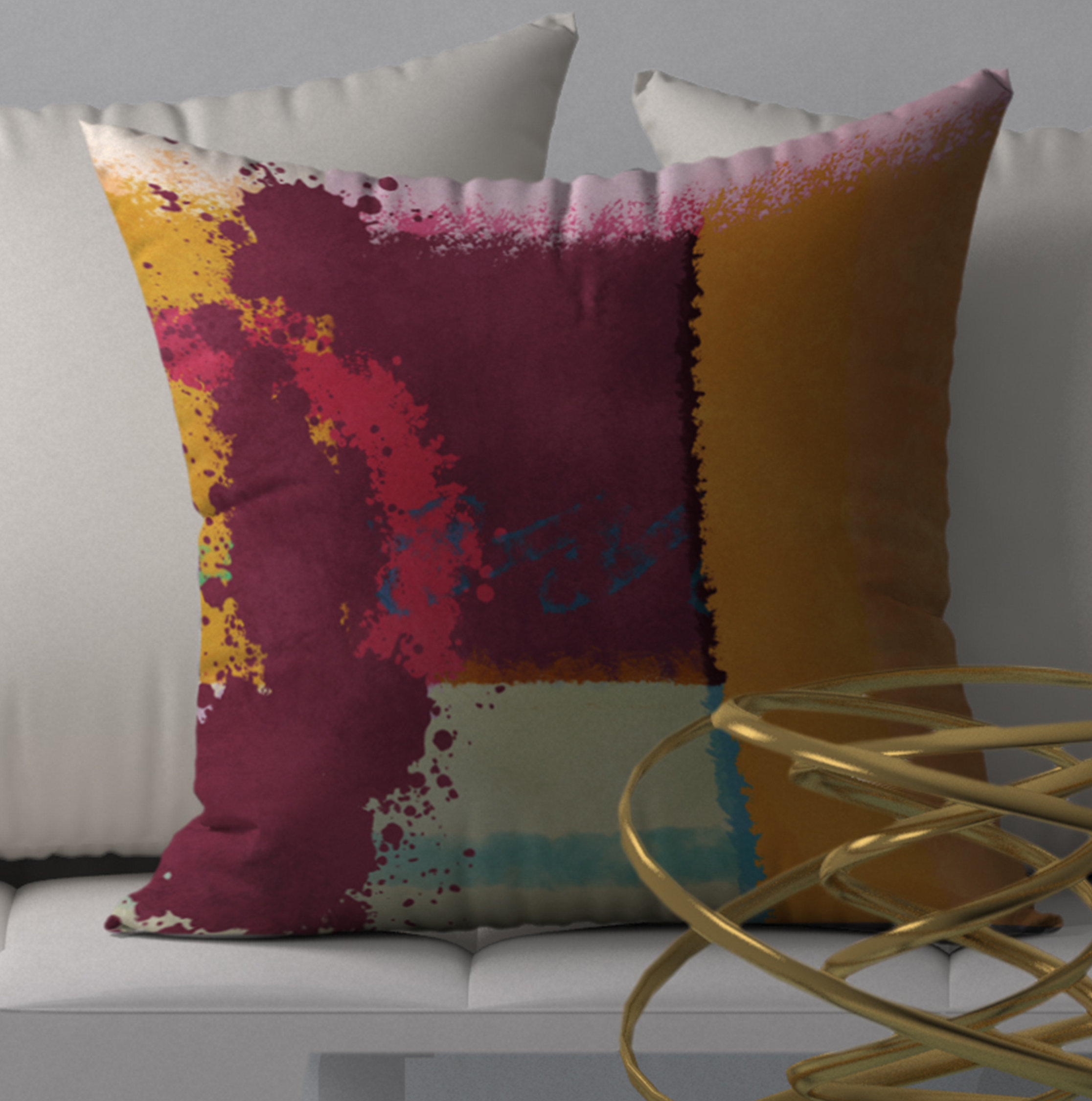 LeRoi Products Abstract Reversible Throw Pillow | Wayfair