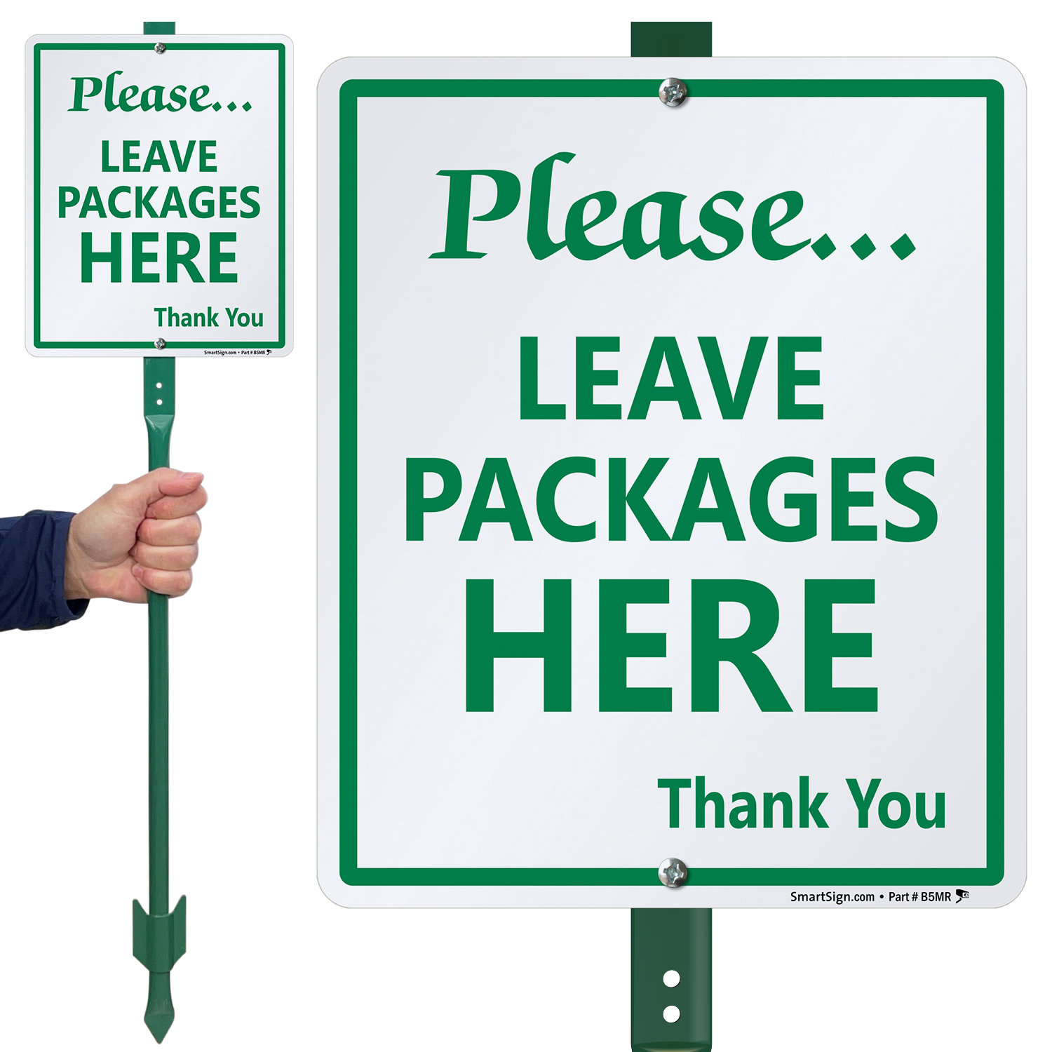 SmartSign Please Leave Packages Here Sign and Stake Kit | Wayfair